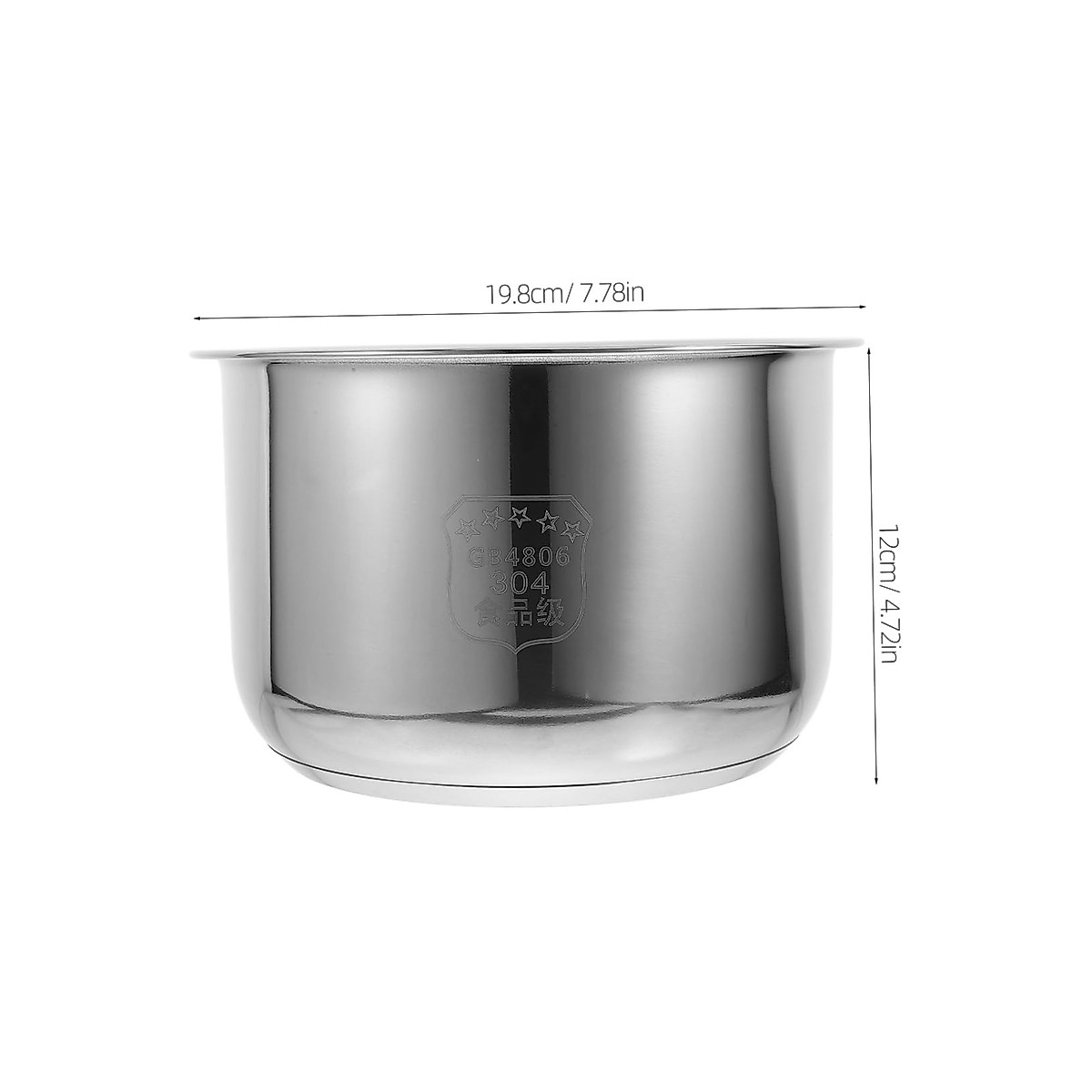 UTHCLO Rice Cooker Liner Instants Pot Inner Oven Electric Cooker Liner Pot Tiger Rice Cooker Pot Cooking Pot Inner Rice Maker Accessories Rice Cooker Small Stove Stainless Steel Silver
