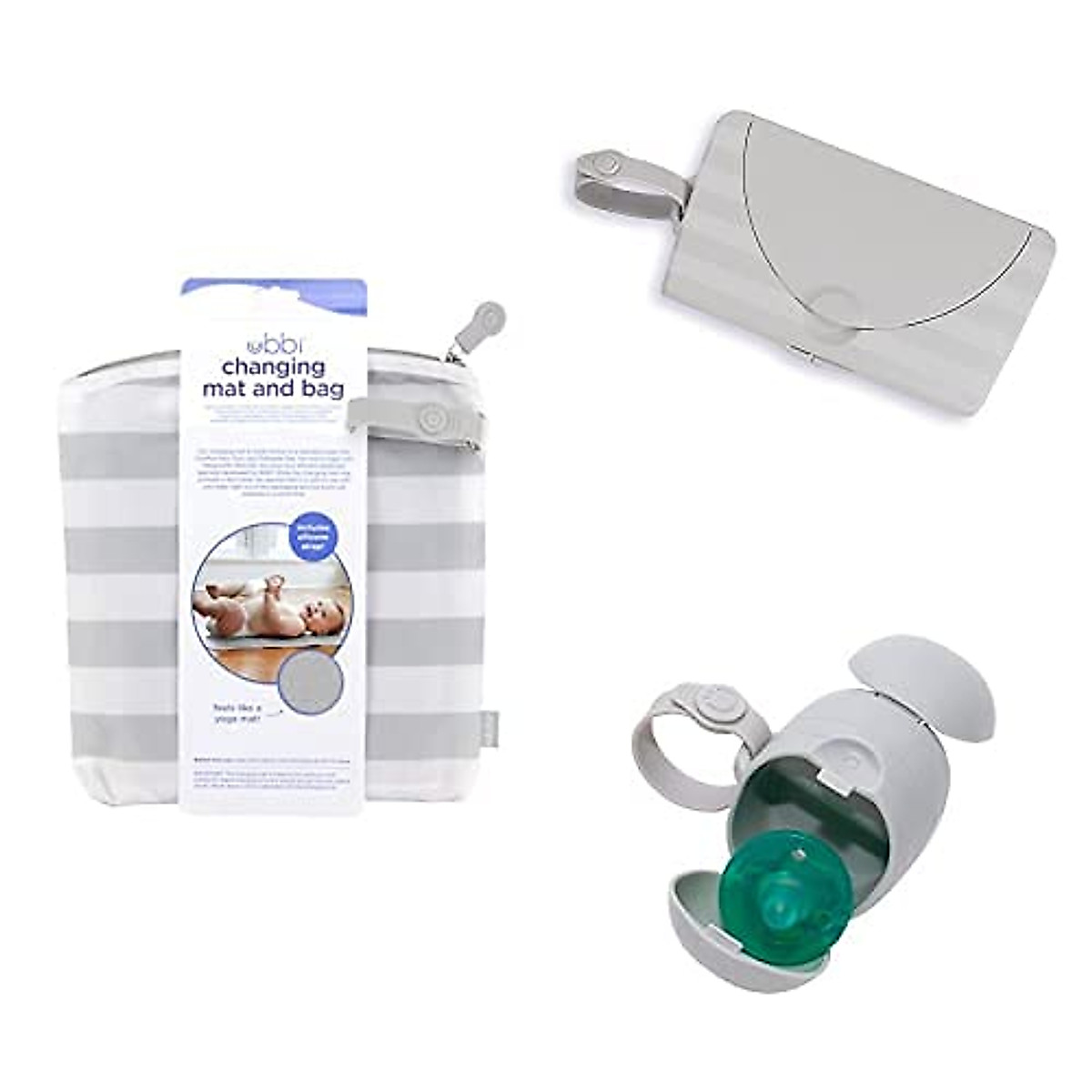 Ubbi Easy Diaper Changes On The Go, OTG Wipes Dispenser, OTG Changing Mat, OTG Bag Dispenser
