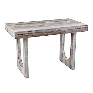 SEI Furniture Chadkirk Writing Desk, Brown Faux Marble