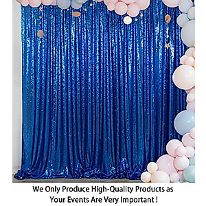 Sequin Backdrop Photo Booth Backdrop 6FTx6FT Royal Blue Wedding Shimmer Fabric Background for Baby Shower Sparkle Sequin Wall Backdrop for Party Event