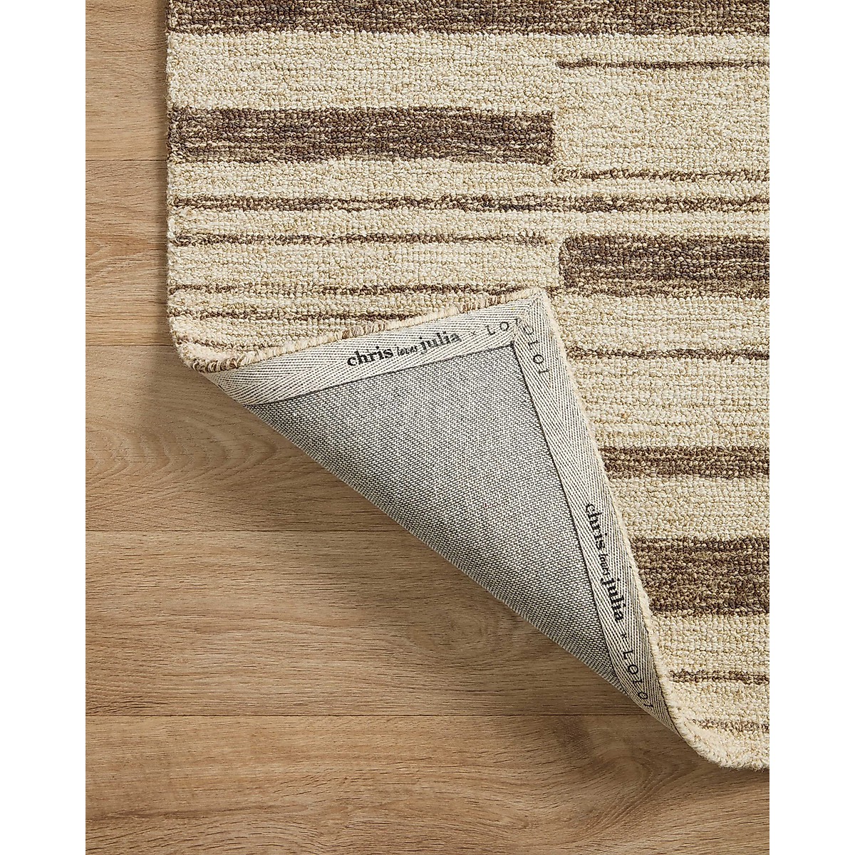 Loloi Chris Loves Julia x Polly Beige/Tobacco 2'-0" x 5'-0" Accent Rug