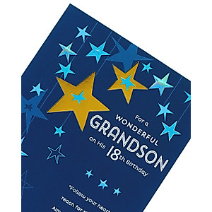 UK Greetings 18th Birthday Card for Grandson - Sentimental Design