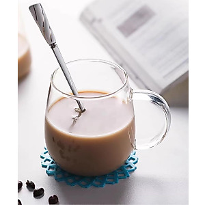 MAQQL Clear Glass Mug with Handle, Clear Handle/16 oz, High Borosilicate Glass Mug for Large Glass Coffee Mugs with Handle, Drinking Mugs with Handle, or as a gift!