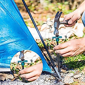 craftshou 118 Pieces 8 Inch Landscape Edging Stakes Plastic Edging Nails Garden Spiral Nylon Anchoring Spikes for Holding Garden Edging Border,Artificial Turf,Landscape Fabric,Tents and Rain Tarps