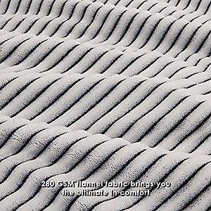 CYMULA Fleece Throw Blanket for Couch: 60"x80" Fall Throw Blanket Twin Size - Cozy, Soft, Warm for Winter - Fuzzy Blanket for Bed - Black and White