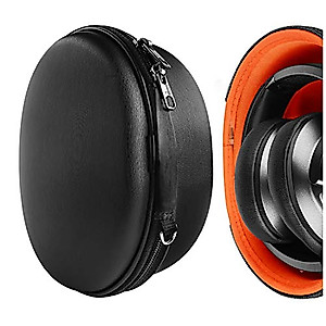 Geekria Shield Headphones Case Compatible with Soundcore by Anker Life Q20+, Life Q20, Soundcore Life Q10 Case, Replacement Hard Shell Travel Carrying Bag with Cable Storage (Black)