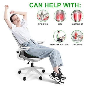 HUISILK Donut Pillow Chair Seat Cushion Office Hemorrhoid Cushions Car Sitting Pad Tailbone Coccyx Sciatica Orthopedic Pain Pressure Relief