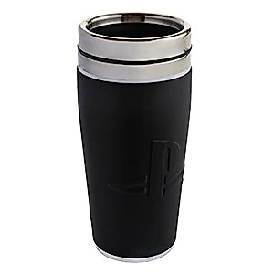 Paladone Playstation Thermal Travel Coffee Mug & Reusable Sticker Set