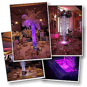 Tripop Waterproof LED Vase Light,Glass,RGB Color Changing and Batteries Operated Floral Lamp W/ Remote Control (4 Pack)