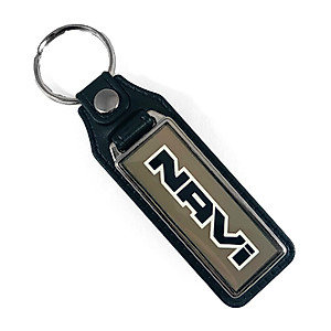 Do the Ton Design Keychain Compatible with Honda navi Emblem Key Ring Key Holder (Nut Brown)