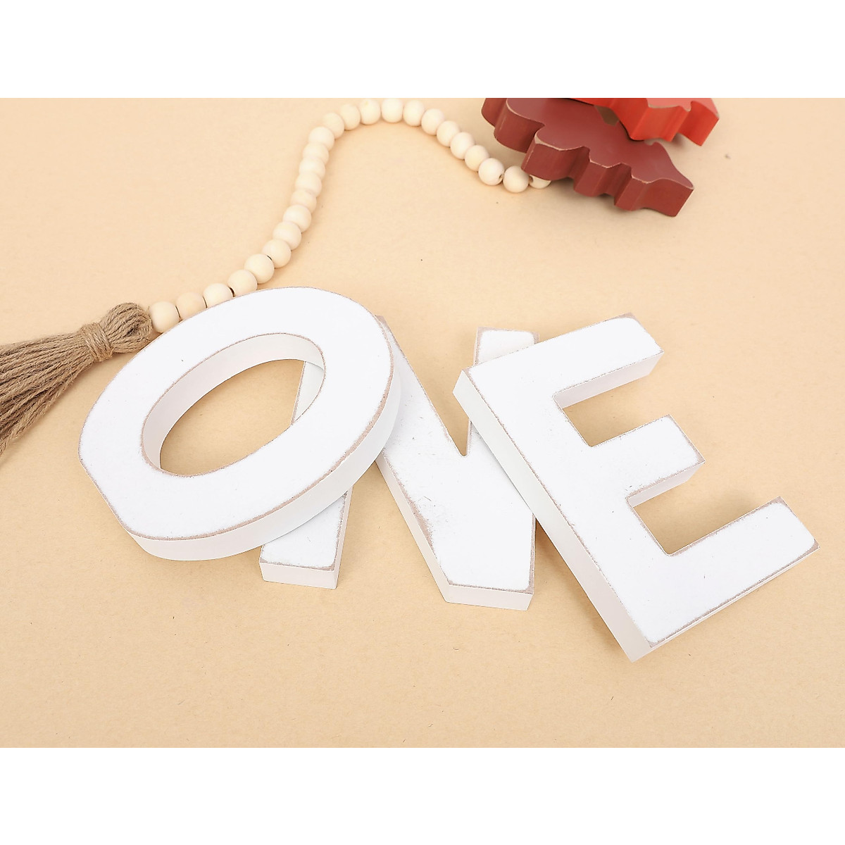 Wooden One Letter Sign for 1st Birthday - Wooden One table centerpieces, 1st Birthday Decorations, One standing Letters for 1st Birthday, First Birthday Photo Shoot Prop