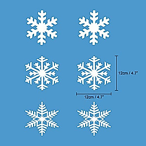 TUPARKA 12 Strings Snowflake Hanging Decorations Frozen Birthday Party Supplies Winter Wonderland Party Decorations White Christmas Snowflake Decorations Snowflake Garland Hanging Decorations