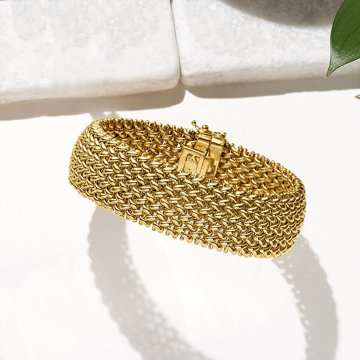 Ross-Simons Italian 18kt Yellow Gold Riso Bracelet. 7 inches