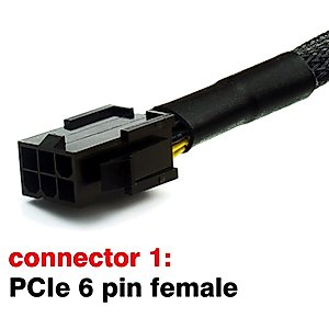TeamProfitcom PCI-e 6 Pin to Dual PCIe 8 Pin (6+2) Graphics Card PCI Express Power Adapter GPU VGA Y-Splitter Extension Cable Mining Video Card Sleeved Power Cable 9 inches (2 Pack)