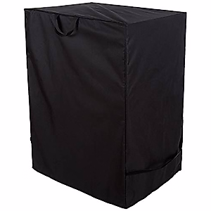 Nicunom Square Electric Smoker Cover, 600D Heavy Duty Waterproof Grill Cover, Dust UV and Fade Resistant Fabric, Durable and Convenient with Handles and Straps, 28" x 22" x 39", Black