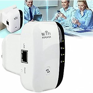 300Mbps WiFi Long Range Amplifier Booster Extender - Wireless Internet Repeater Long Range Amplifier with Ethernet Port Access Point - for Home Hotels Apartments Indoor Office