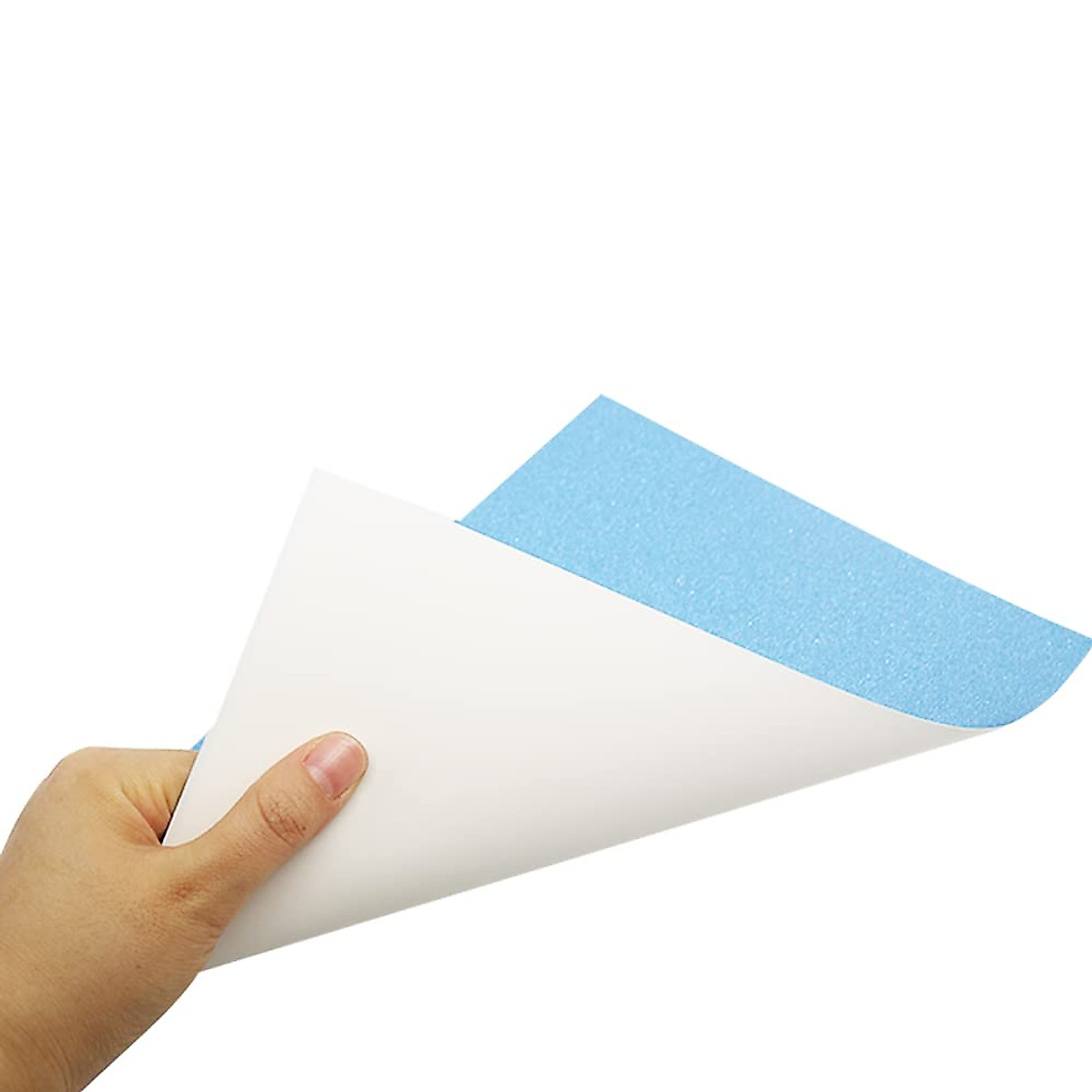 Glitter Cardstock, 250 GSM,15 Sheets, Glitter Paper for Crafts, Birthday and Wedding Party Decorations, Gift Box Packing and Other DIY Projects, 8 X 12 Inches (Sky blue 15 sheets)