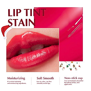 KYDA 4 Colors Lip Tint Stain Kit, Water Gel Lip Tint, Natural Matte Finish, Moisturizing Waterproof Lipstick, Lasting Lips Tattoo Makeup, by Ownest Beauty