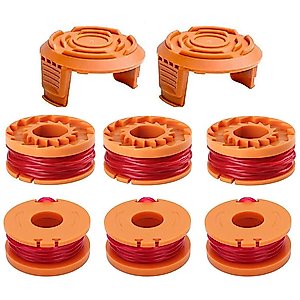 WA0010 String Trimmer Spool Line for Worx , Edger Spool Compatible with Worx trimmer spools Weed Eater String, 0.065 inch 10ft Autofeed Replacement spool Line for WA0010 Electric Weed Whacker Eater