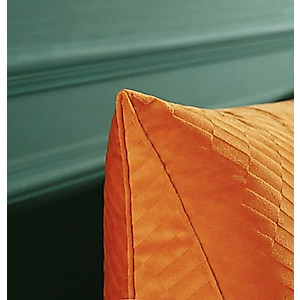 Shxime Large Triangular Headboard Triangular Reading Bed Rest Pillow Daybed Backrest Support Cushion (Orange, 79"x8"x20")
