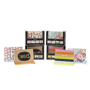 Hallmark Assorted Blank Cards (Stripes, Floral, Polka Dots, Bird, 40 Cards with Envelopes)