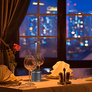 JALVDE Rechargeable Desk Lamps LED Light Battery Dining Lamp, Outdoor Decorative Task Lights for Restaurant, Dinner, Patio