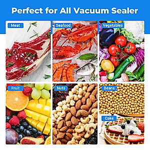 INKBIRD Custom Vacuum Sealer Rolls,Food Storage and Sous Vide Rolls, Vacuum Sealer for Food Preservation 4 Pack Vacuum Sealer Bags 11" x 25' (2 Rolls) & 8" x 25' (2 Rolls), BPA-Free