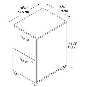 Bush Business Furniture Series C 2 Drawer Mobile File Cabinet in Mahogany