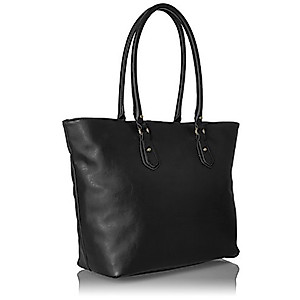 Tommy Hilfiger Women's Jaden Travel Tote Bag ,Black Polyvinyl Chloride