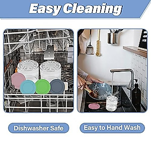 Containers Replacement for Ninja Creami Pints and Lids - 4 Pack, Extra Sets,16oz Cup Compatible with NC301 NC300 NC299AMZ Series Ice Cream Maker, BPA Free Dishwasher Safe Leak Proof