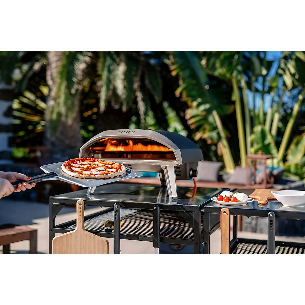 Offer - Save On Ooni 14" Perforated Pizza Peel with Ooni Koda 16 Gas Pizza Oven - Outdoor Portable Propane Gas Pizza Oven For Authentic Stone Baked