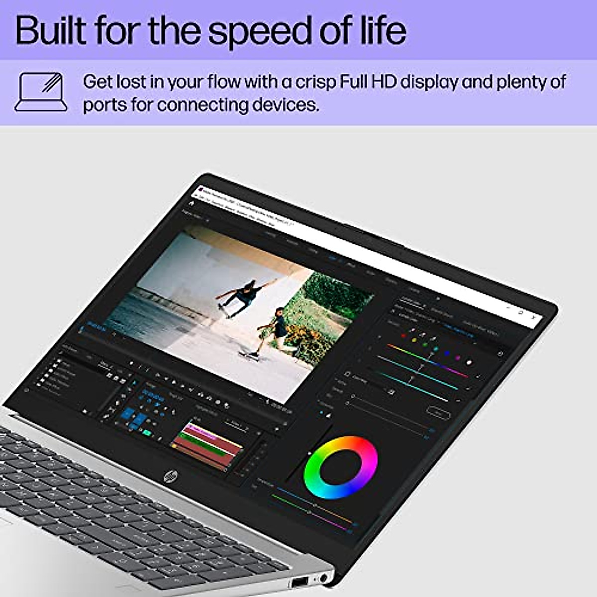HP 15.6 inch Laptop PC, Processor: 13th Generation Intel® Core™ i7, Graphics: Intel® Iris® Xe Graphicsc, 16 GB DDR4-3200 MHz RAM, 512GB SSD (Silver, 15-fd0099nr)