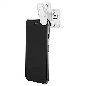 LED UV Light Magnifying Glass Mini Mobile Phone Microscope, Cell Phone Clip On Microscope, 9595W 60X Jewelry and Antique Evaluating for Currency Detecting