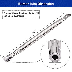 Aibabcue Grill Replacement Parts for Grill Master 720-0737, Nexgrill 720-0737 Grill Model, Stainless Steel Heat Plate Shield Tent, Gas Grill Burner for Tera Gear 780-0390, Grill Master Parts 720-0737
