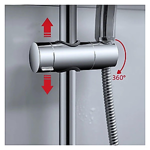 Universal Shower Head Holder Adjustable 18~25mm ABS Chrome Shower Rail Holder Bathroom Accessories Shower Mounting Brackets Shower Bracket ( Color : Silver 18-25mm )