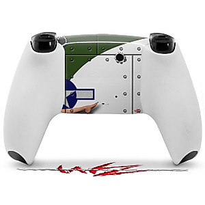 WraptorSkinz Skin Wrap compatible with Sony PS5 DualSense Controller WWII Bomber War Plane Pin Up Girl (CONTROLLER NOT INCLUDED)