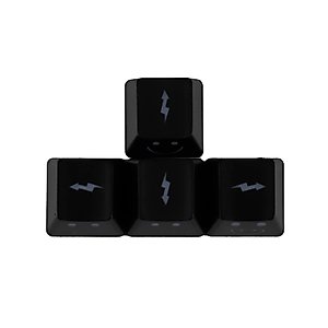 Mechkeeb 1.6mm Thickness WASD Arrow Replacement Keycaps Lightning Baby Shine Through Keycaps OEM Profile for MX Mechanical Gaming Keyboard Keycap