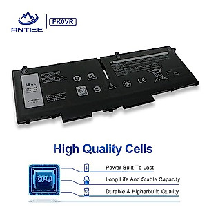 ANTIEE FK0VR Laptop Battery for Dell Latitude 7330 7430 7530 5330 P133G P133G002 P134G002 P134G P135G P135G002 P136G Series 0HFN8K HFN8K 08H6WD 8H6WD 08P81K 8P81K 0PX0GF PX0GF FKOVR 15.2V 58Wh