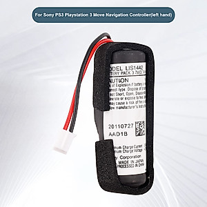 E-YIIVIIL Replacement Battery LIS1442 Compatible with Sony PS3 Playstation 3 Move Navigation Controller(Left Hand) with Tools