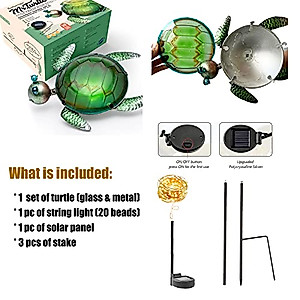 Solar Lantern Outdoor Lanterns Yard Lawn Ground Patio Lights Decorative Hanging Garden Light Decor Metal Blue Yellow Pink Lamp (Art Deco)