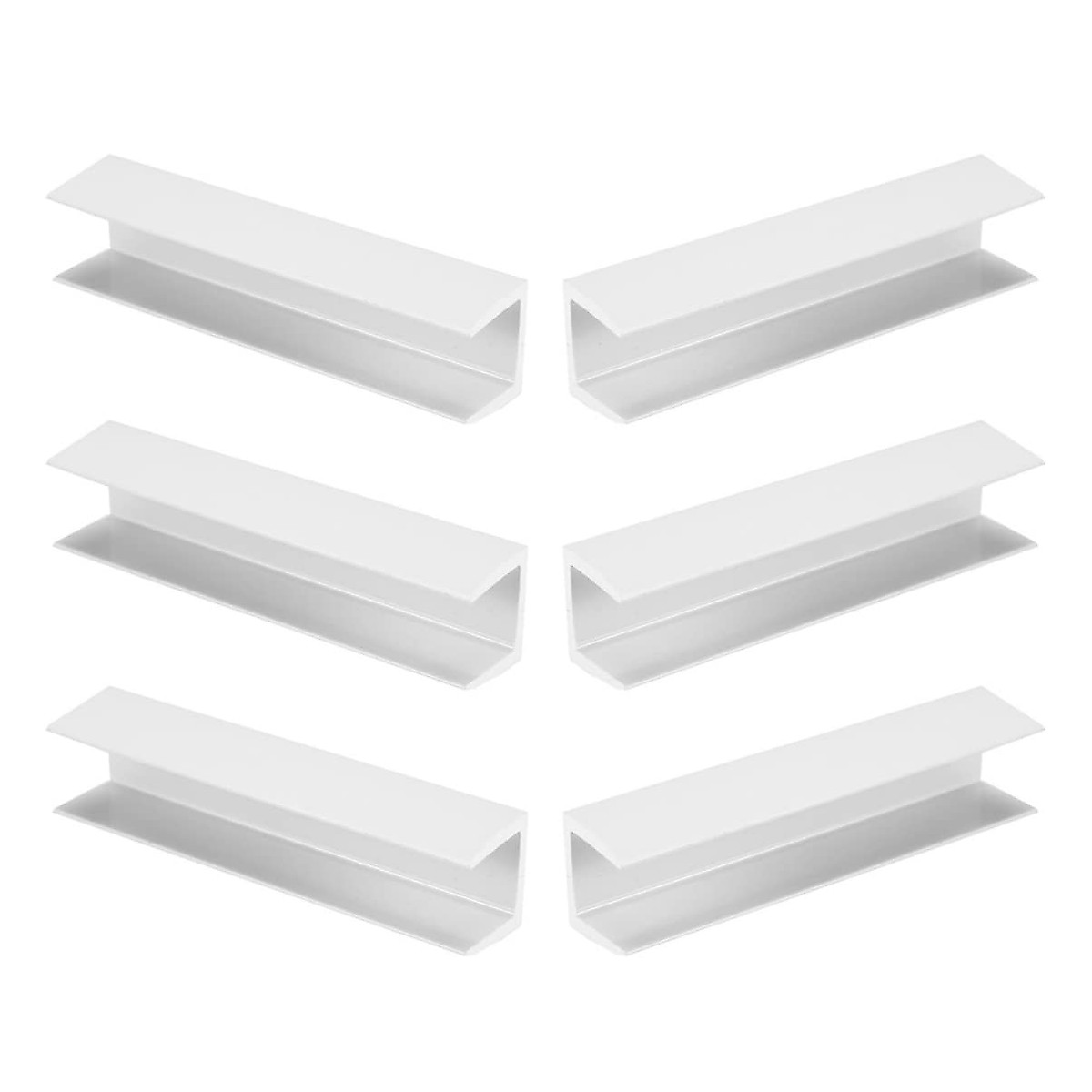 Kisangel 12 Pcs Safety Door Reinforcement Slot Pet Playpen Gate for Stairs Fence Accessories Fence Repair Groove Downstair Parts Dog Gate Reinforcement Baby PVC Support Feet The Fence White
