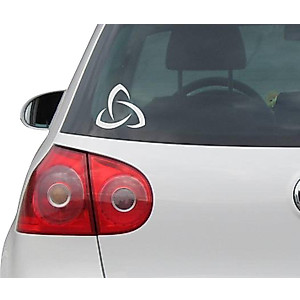 INDIGOS UG Car Sticker - Bumper - Decal - JDM - Die Cut - Trinity Sign Religious God Truck Fenster Sticker - Silver - 96mm x88mm