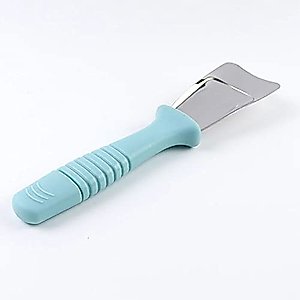 Fridge Freezer De-Icer Ice Scraper，Icebox Ice Scraper, Freezer Stainless Steel Deice Shovel Refrigerator Deicer Home Cleaning Gadget Ice Shovel Defrosting Shovel，Defrosting Scraper Gadgets （Blue