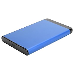Wuqioei Portable 8TB External Hard Drive Portable HDD, Portable USB3.0 Floppy Drive 2.5 inch SSD/HDD SATA Disk Ultra-Thin Card Reader,Easy to Install,for Windows 10/7 / Vista/8 / XP/SE / 98(Blue)