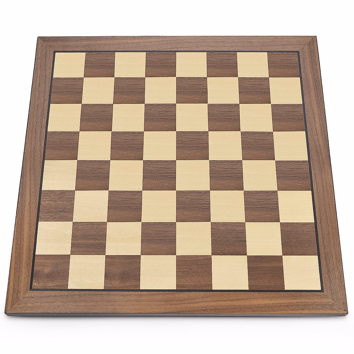 AMEROUS 17 Inches Wooden Chess Board Only, Professional Tournament Chess Board Large with Gift Package - Chess Rules, Beginner Chess Board Game for Kids, Adults