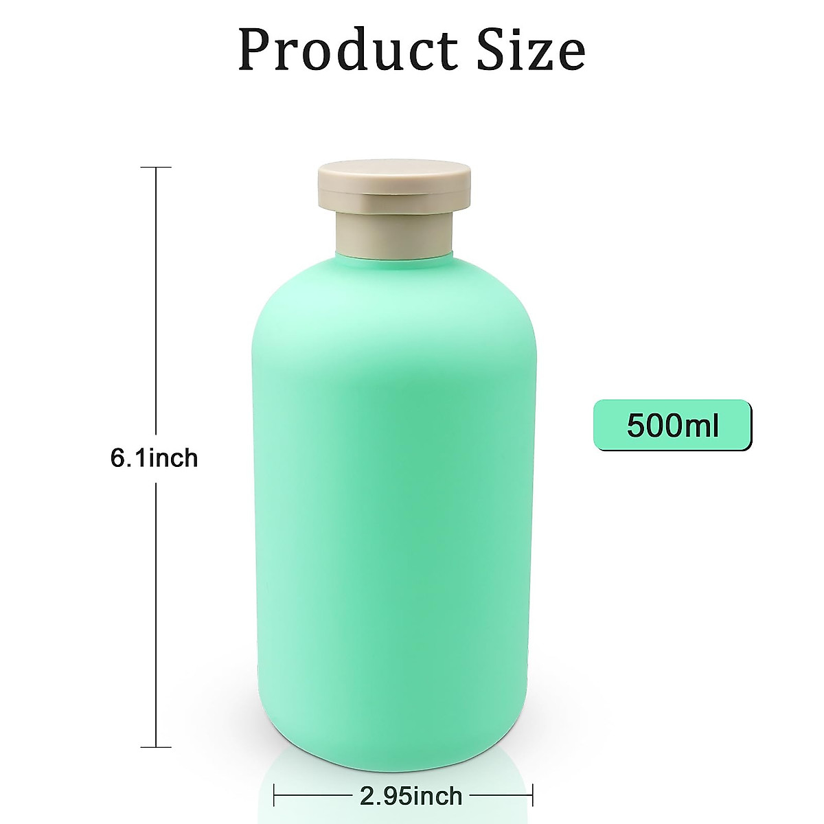 Wowang Shampoo and Conditioner Bottles 16.9oz 2 Pack Travel Bottles for Toiletries