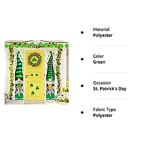 2 Pieces St. Patrick's Day Banner Decorations Green Irish Gnome Welcome Banners Irish Shamrock Gnomes Porch Signs for St. Patrick's Day Party Home Decorations Party Supplies (Gnome)