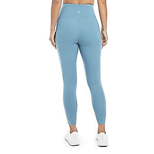 Danskin Women's High Rise Bonded Legging, Strom Blue, Small