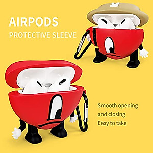 2Pack Cute Airpods Pro 2nd Generation Case Cover, Funny Kawaii Silicone Airpods Pro 2 Case Cute, 3D Bad Bunny Aesthetic Cool Case for AirPods Pro 2 with Keychain for Men Women