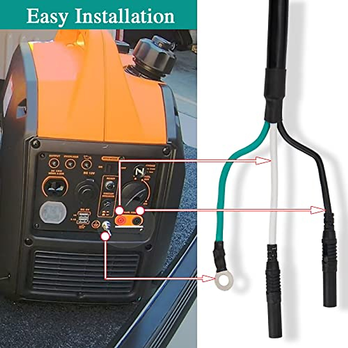 50Amp Inverter Generator Parallel Cord Cable Outdoor Inverter Generator Power Cord by ZMCYNG